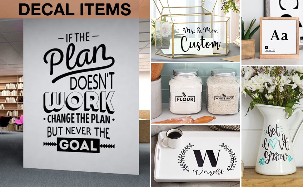 HTVRONT Self Adhesive Vinyl Roll 12in*5FT/30cm*150cm Permanent Sign ...