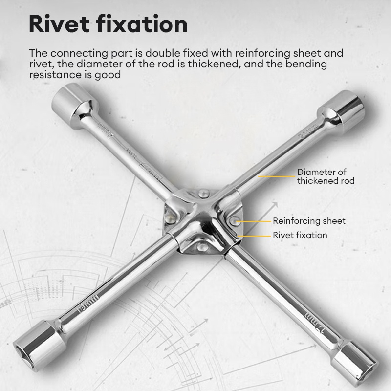 Deli Cross Wrench For Car Heavy Duty Repairing Tool Wrenches Car Repair ...