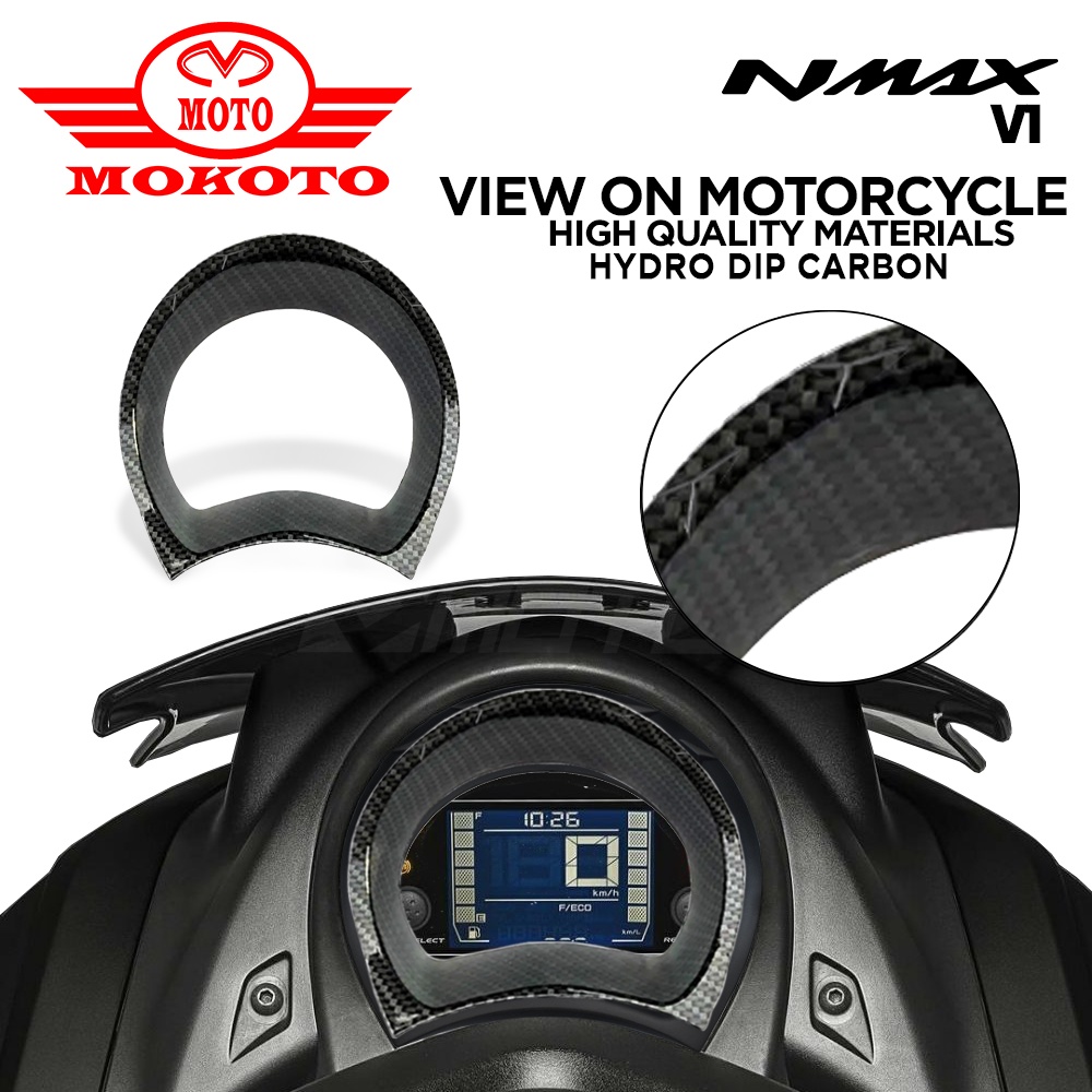 YAMAHA NMAX V1 PANEL GAUGE COVER T-5465 CARBON / C-2429MB MATTE BLACK ...