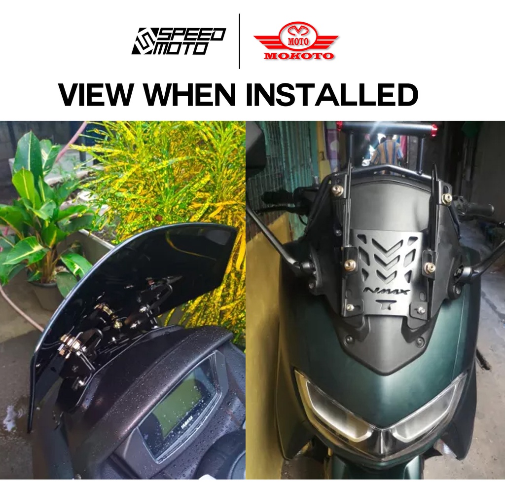 MOKOTO YAMAHA NMAX V2 / V2.1 WINDSHIELD AND SIDE MIRROR ADJUSTABLE ...