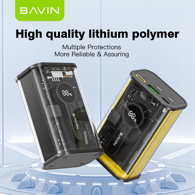 BAVIN PC1012 10000mAh Fast Charging Powerbank with 22.5W USB Charging / Type-C Input & Output ...