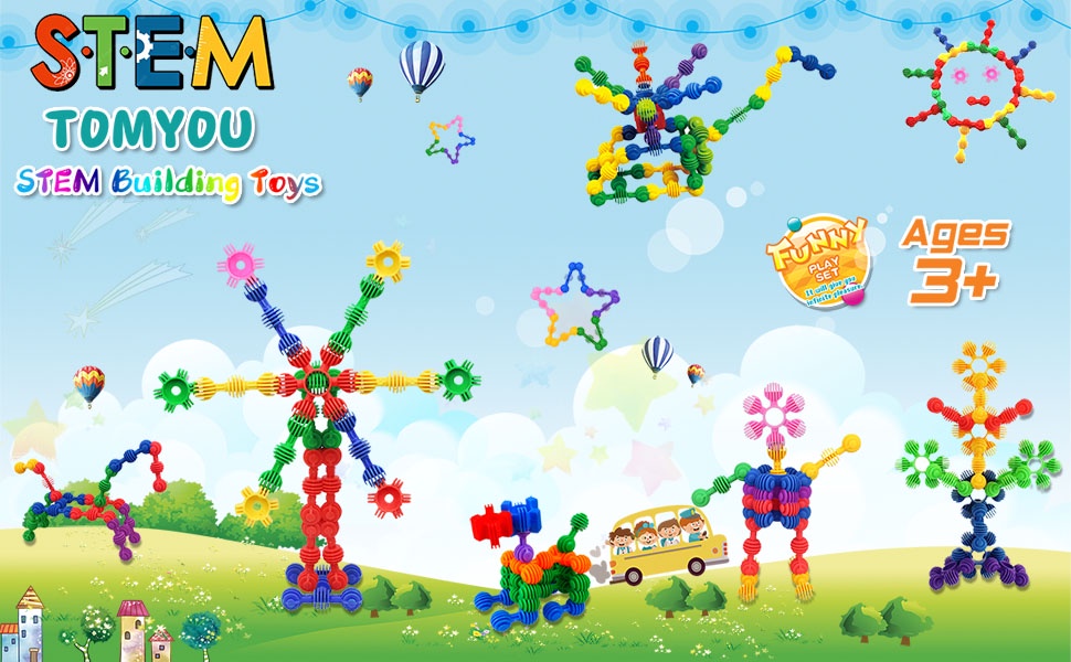 Star Flex Kids Building Blocks STEM Toys, Create Puzzle Plastic ...