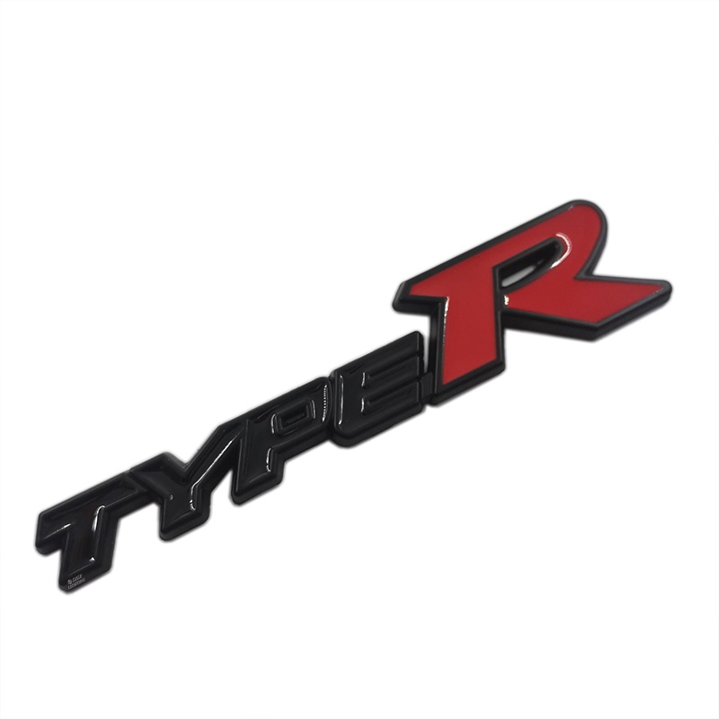1 X Metal Black TYPE R TYPER Logo 3D Car Auto Side Fender Rear Trunk ...