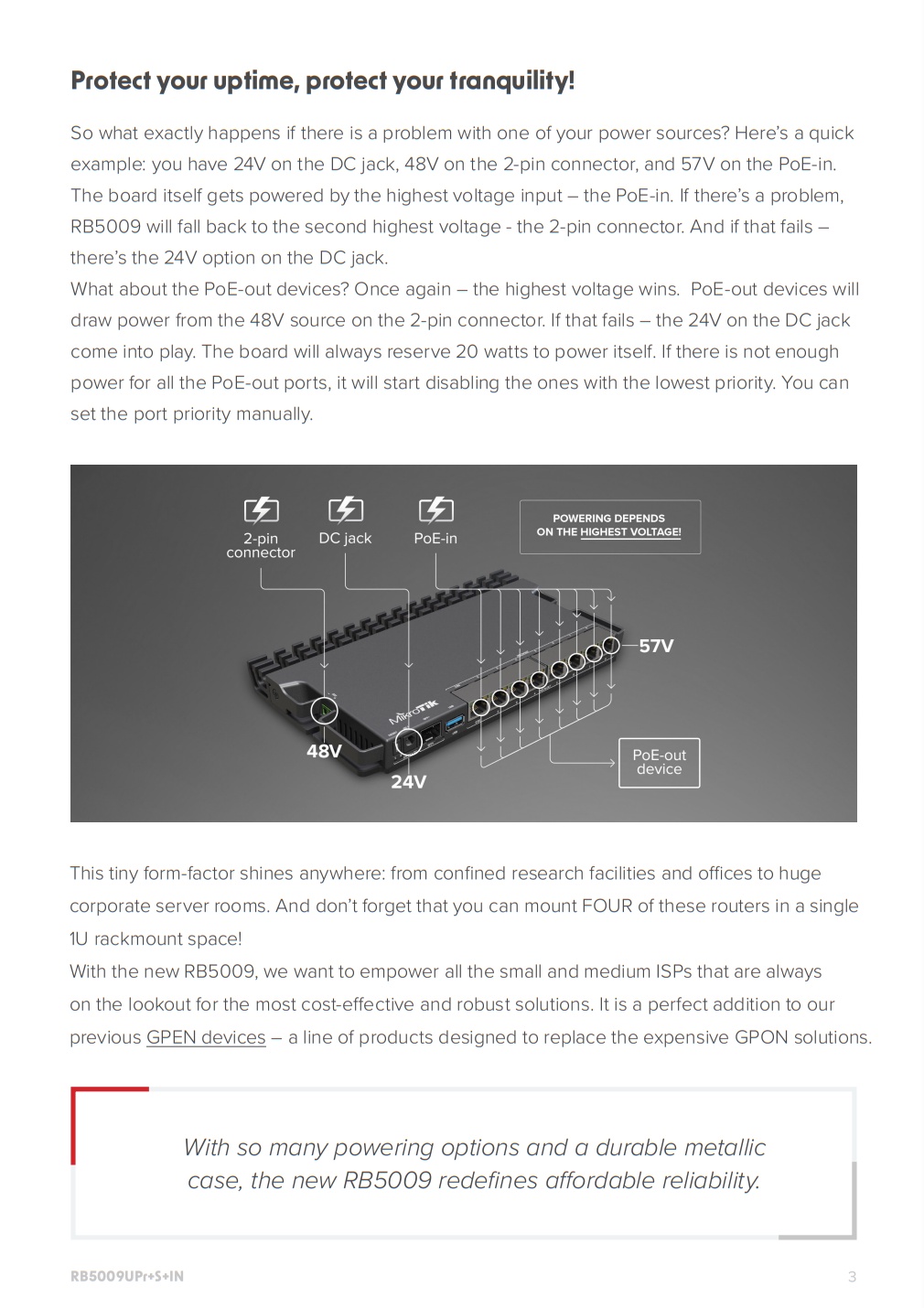 MikroTik RB5009 POE Version (RB5009UPr+S+IN) - (8) Gigabit ports w/ POE ...