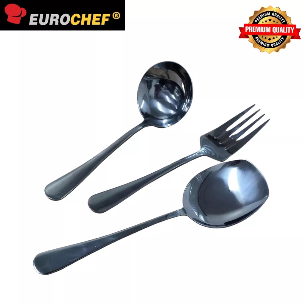 Eurochef PVD Gold and Silver Stainless Steel S/S Serving Tool Set ...