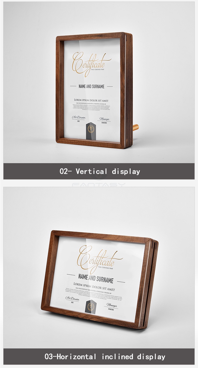 Sviao A4 Solid Wood Medal Award Patent Display Frame Decoration A4 ...