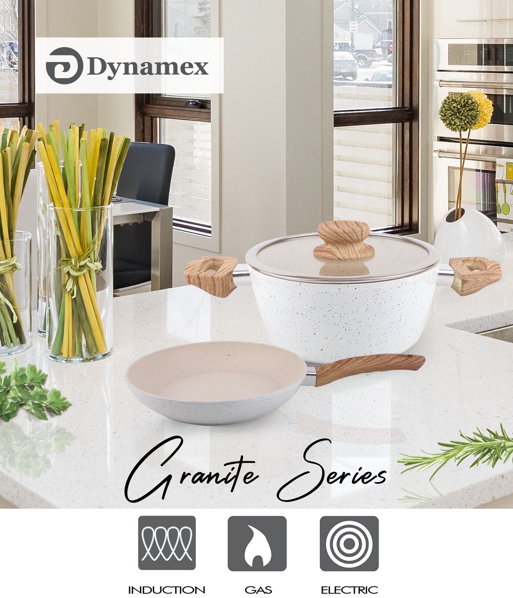 Dynamex Granite 3pcs Induction Cookware Superior 3-Layer non-stick ...