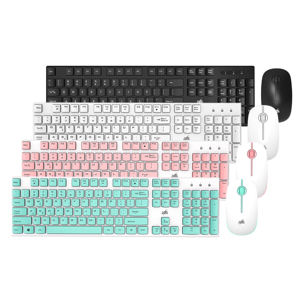 Zeus GK600 Slim 2.4GHz Wireless Keyboard And Mouse Set With USB ...