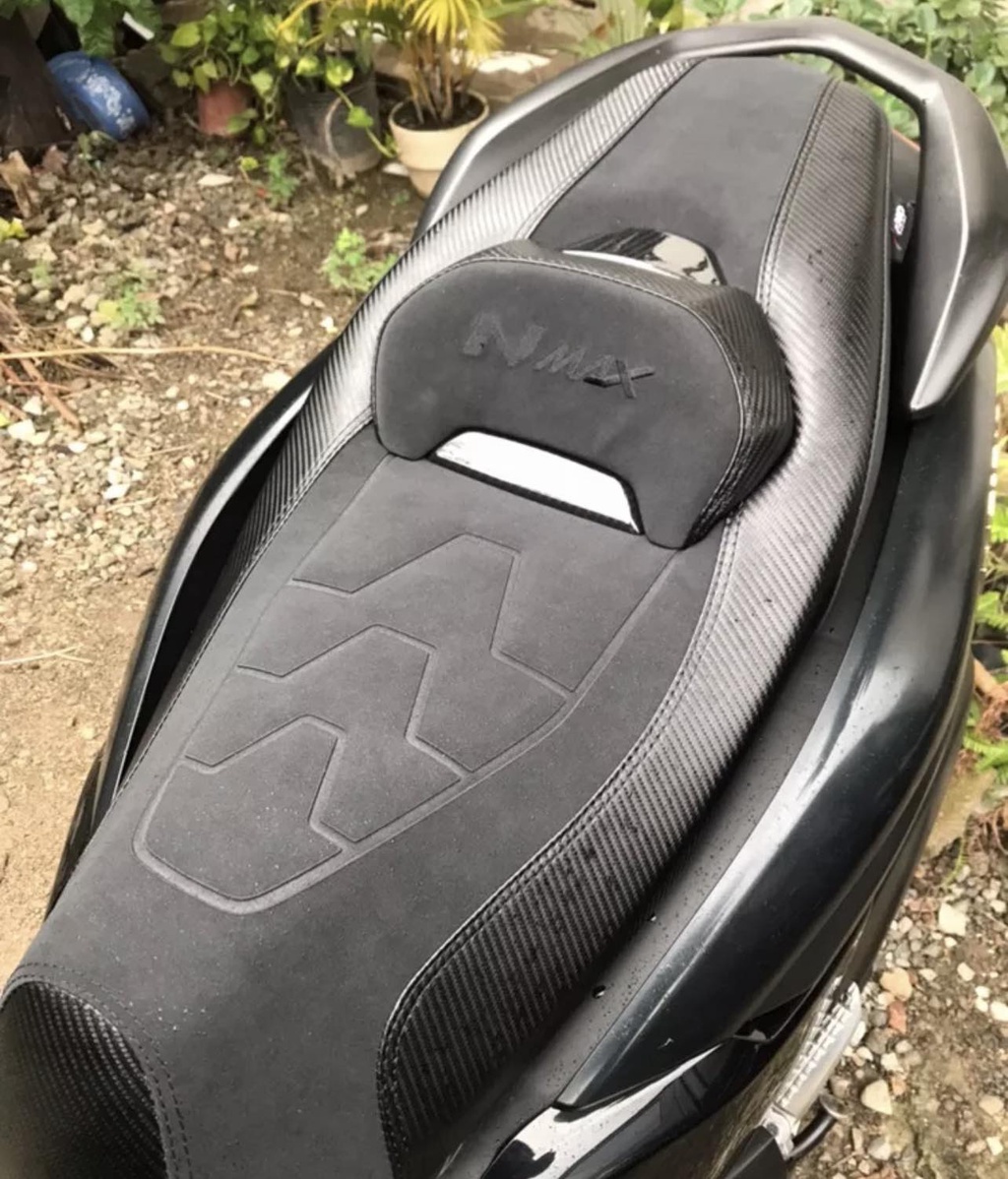 Motorcycle Nmax V1 V2 / Aerox V1 V2 / Honda Click Camel Back Seat Suede and Leather BLACK CARBON ...