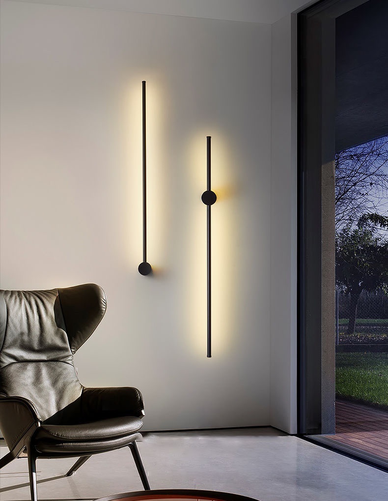 Minimalist Line Wall Lamp Modern Living Room Background Decoration ...