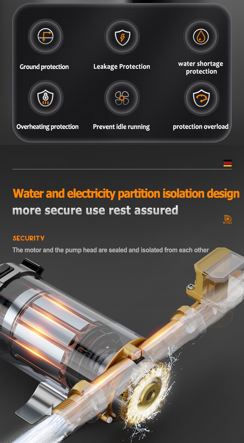 Water Booster Pump Automatic 100W/150W/260W High Power Pump Home Faucet ...