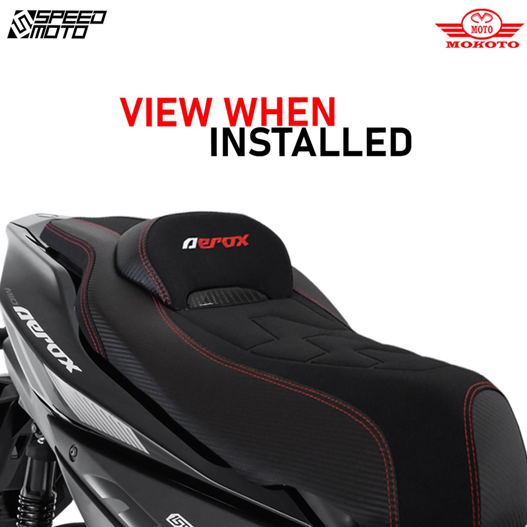 YAMAHA AEROX V1 CAMEL BACK SEAT ASSEMBLY WITH EMBROID LOGO AND CARBON DESIGN / DELUXE COMFORT ...