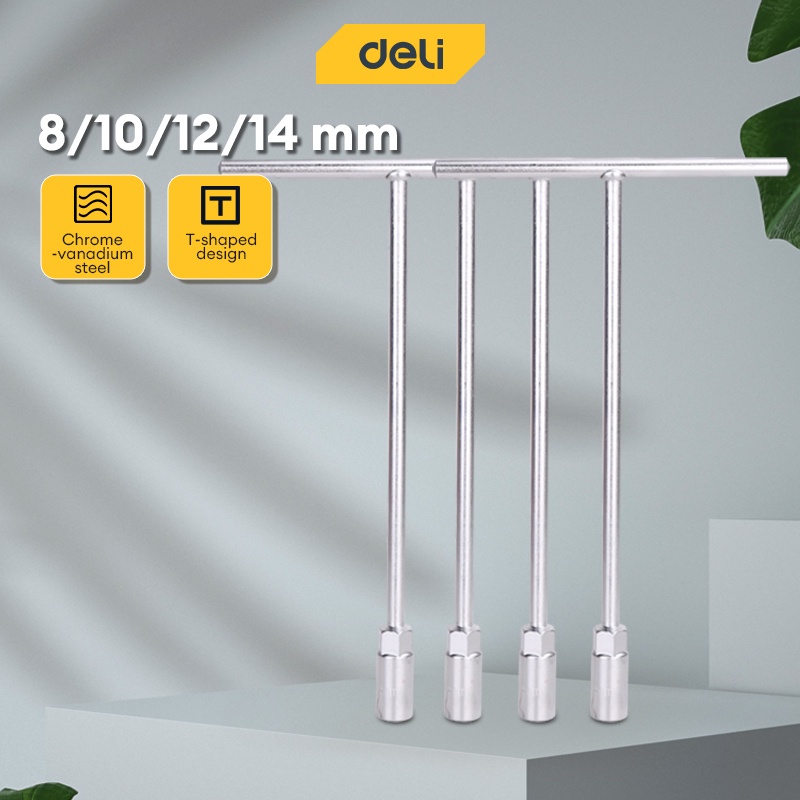 Deli (8-14mm)Long T Wrench Multi-function Wrenches T-Wrench Tool DL08 ...