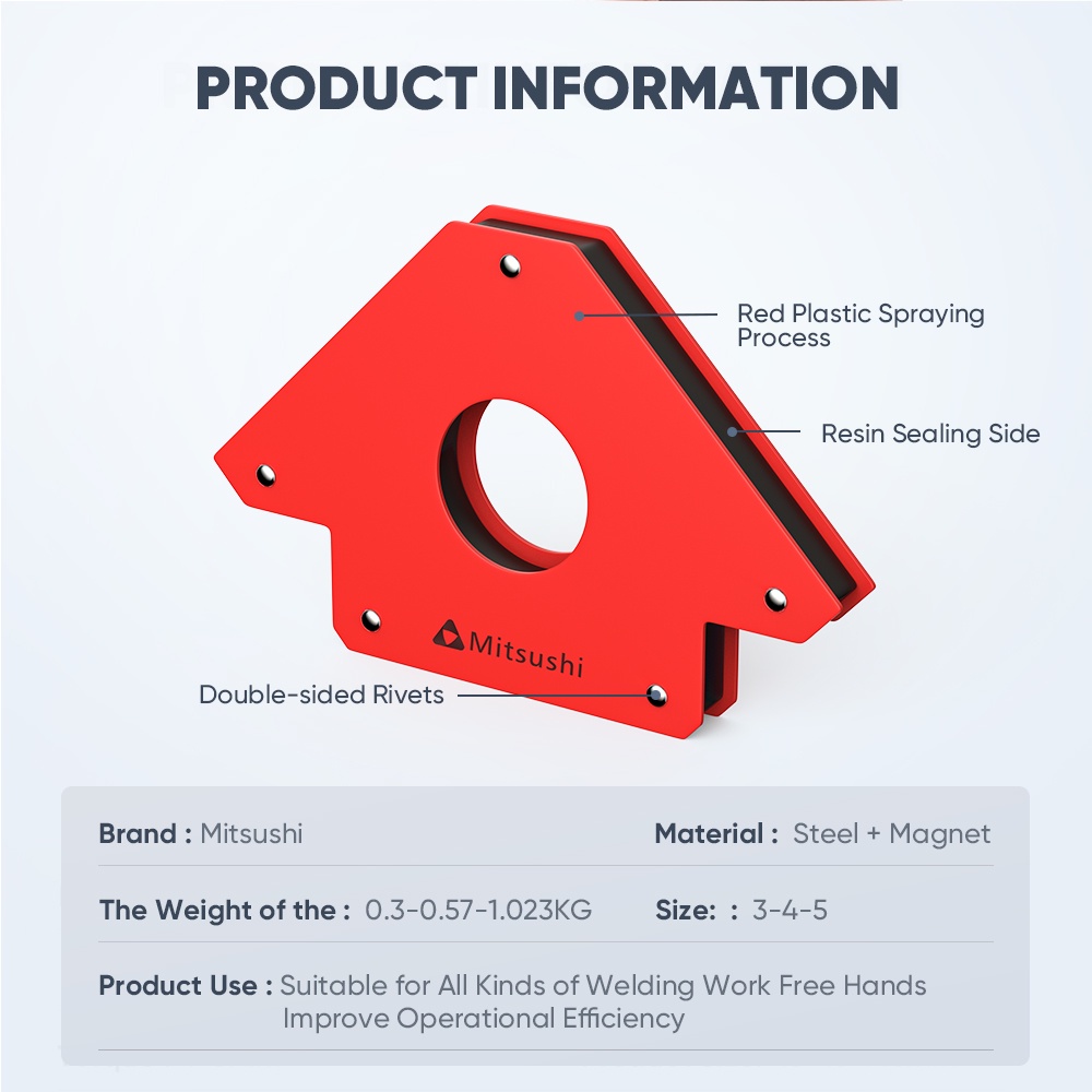 Mitsushi 1/4/6PCS Welding Magnet Positioner Magnetic Fixed Angle ...