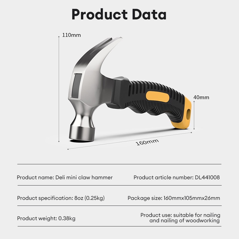 Multi-function 8oz Mini Claw Hammer Portable Small Claw Hammer TRP ...