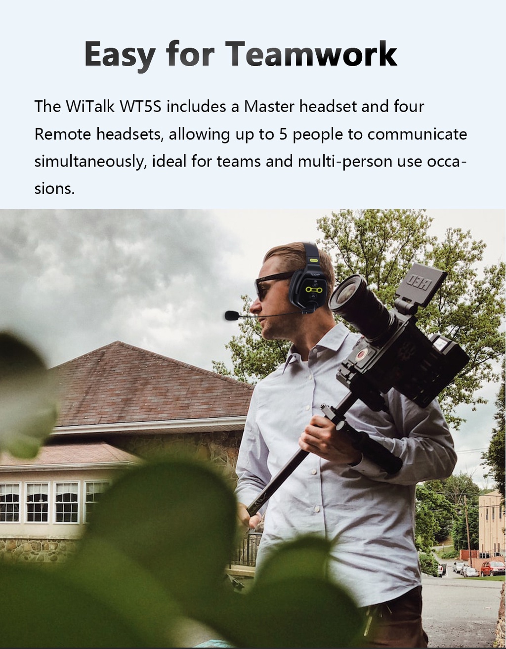 Saramonic WiTalk WT5S 5-Person Professional Wireless Intercom Headset ...
