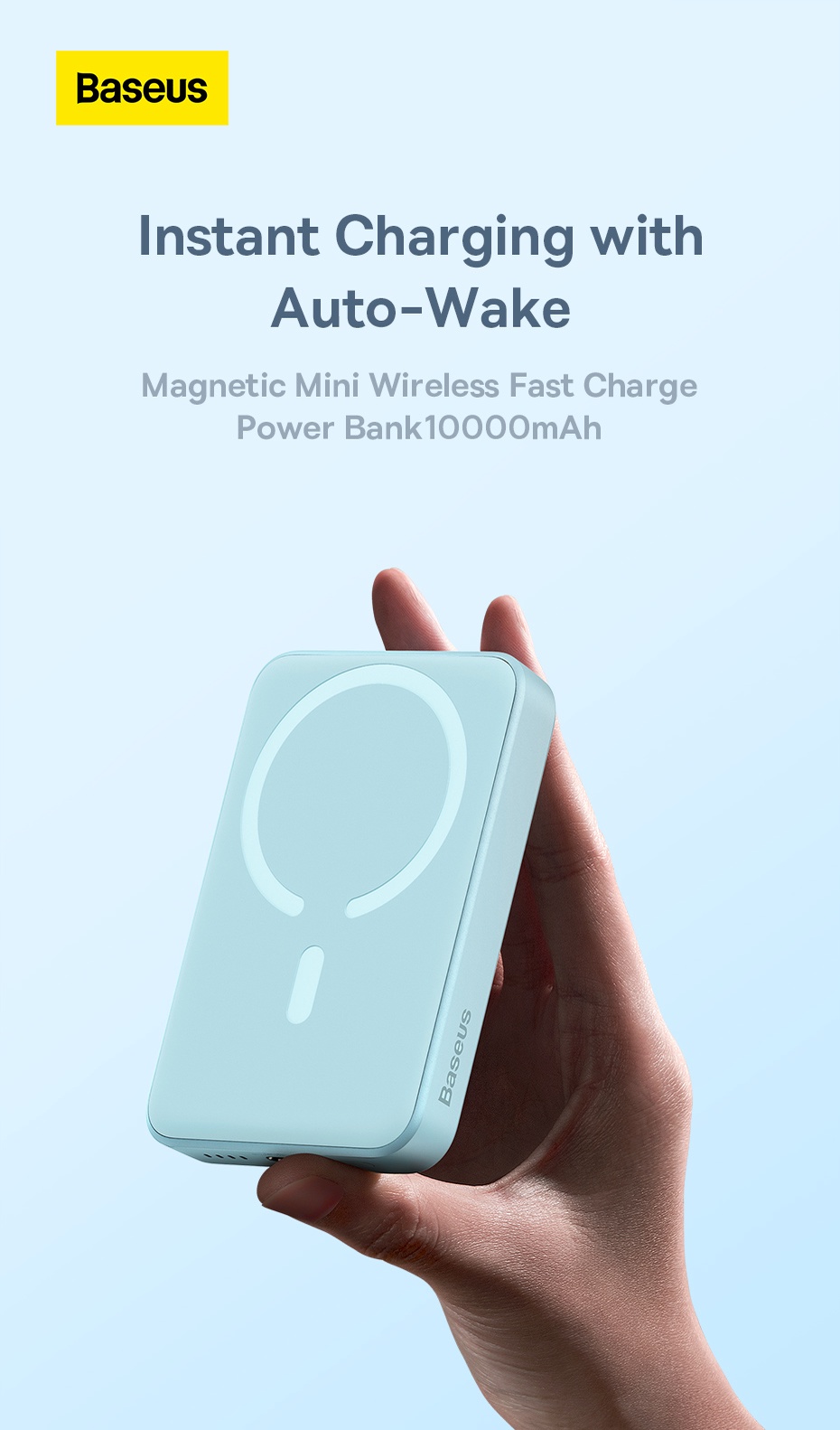 Limited Offer】Baseus Power Bank 10000mAh Mini Magnetic Wireless Fast ...