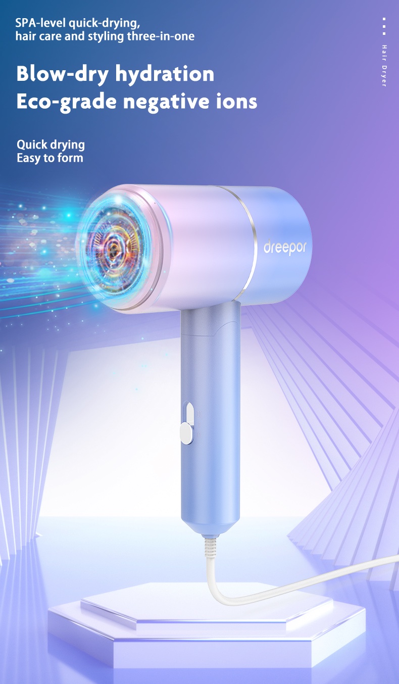 Dreepor Homie Professional Blower Hair Dryer Foldable Electric Hair ...