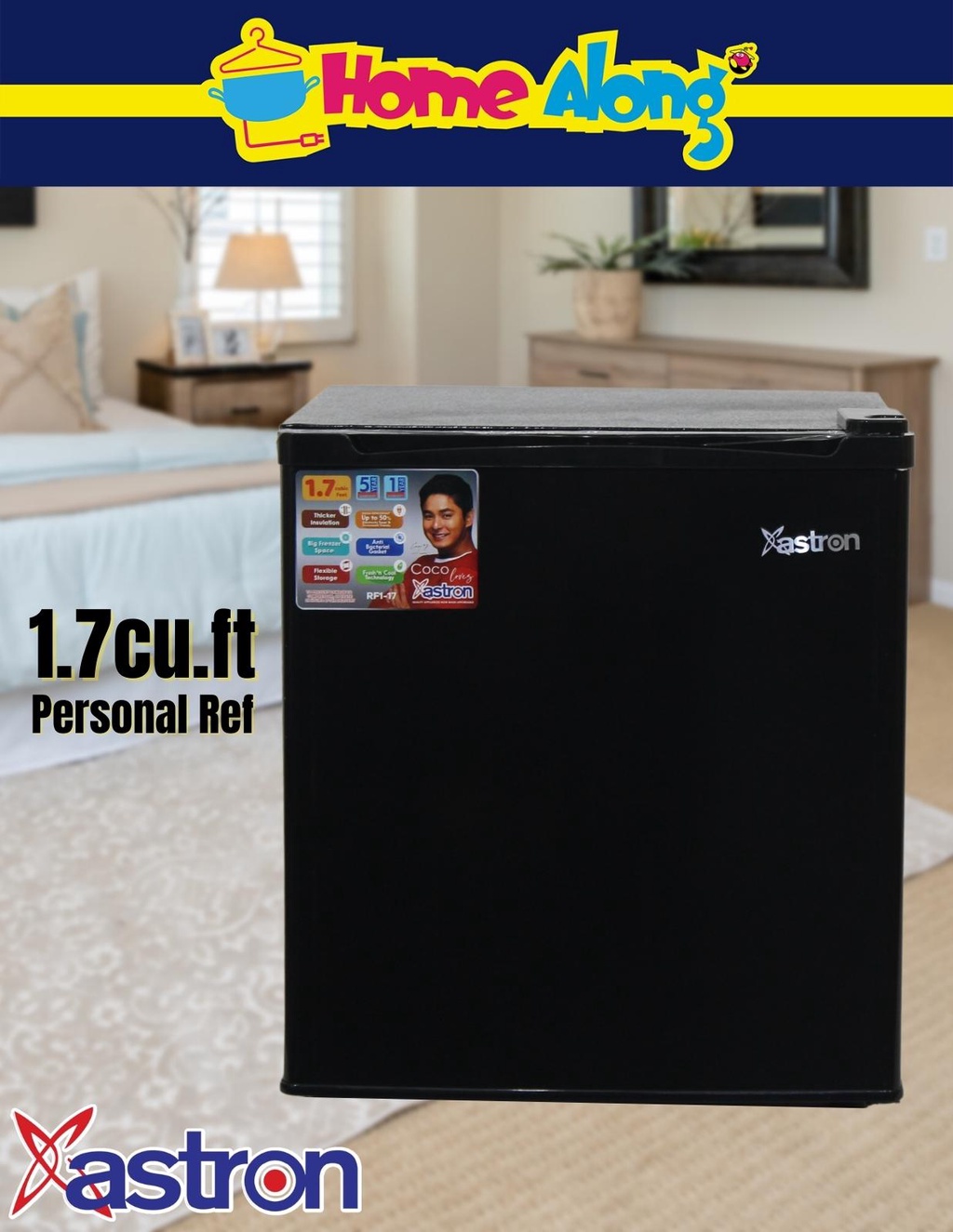 Astron RF1-17 Personal Refrigerator | 1.7 cubic feet | Energy Saving ...