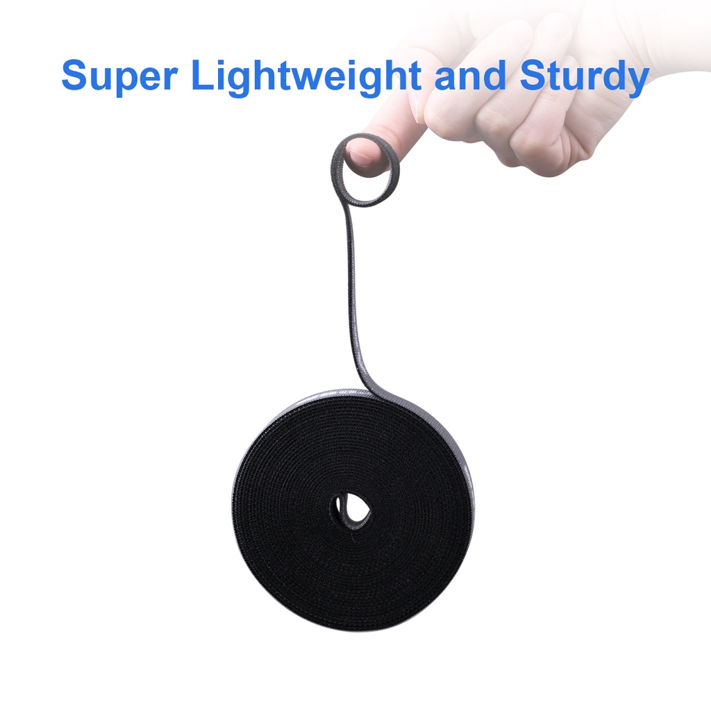 AMPCOM 5 Roll Hook-and-Loop Nylon Cable Organizer Wire Winder Clip/ Tie ...