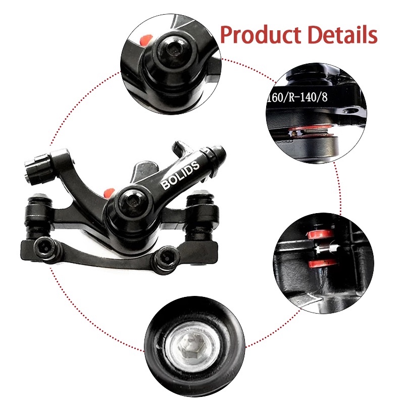 LONGGO Brake Caliper Mtb Bike Disc Brake Rear Alloy Front F160/R140 ...