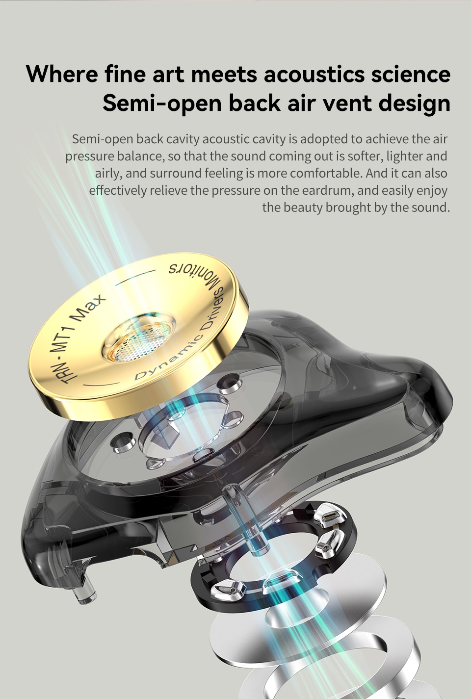 Trn Mt1 Max Gaming Earphones With Microphone Hi-Res Sound Iem In-Ear ...