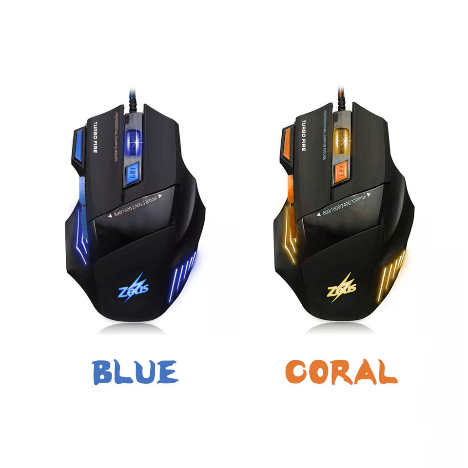 Zeus M330 High Speed Gaming Mouse 6 DPI Adjustment RGB Light For Game ...