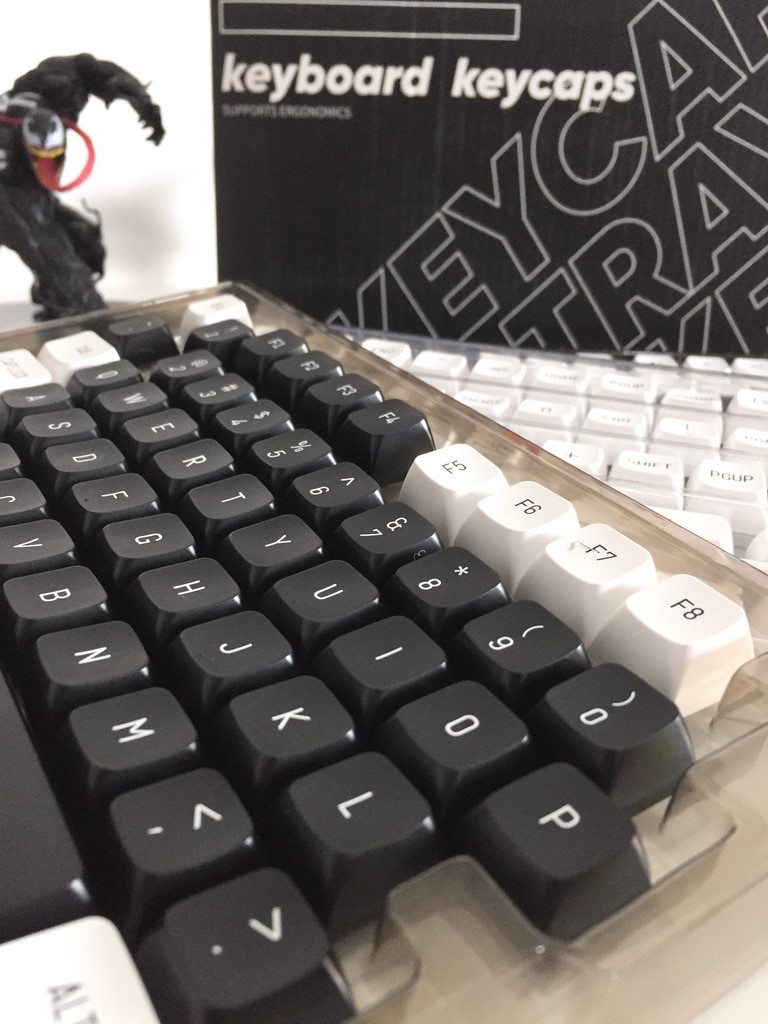 Double Shot 150 Keys MSA Profile Keycap White Black Keycaps ISO Enter ...