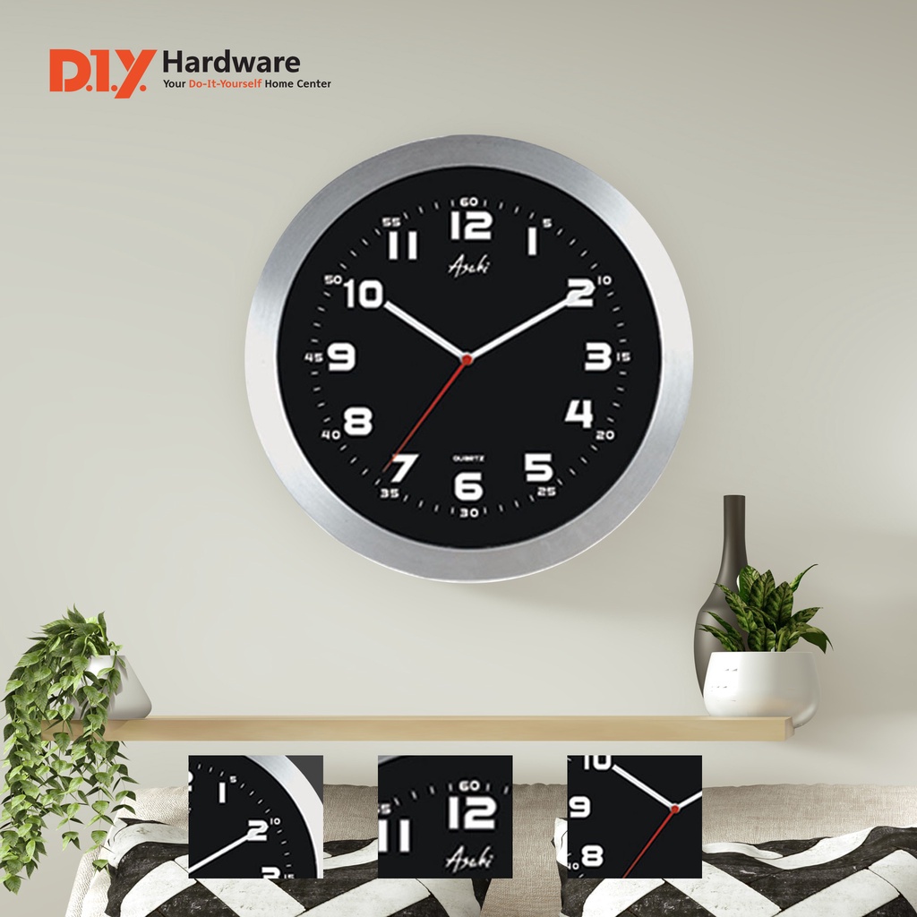 Asahi Wall Clock With Free Battery Inside M2412 | Shopee Philippines