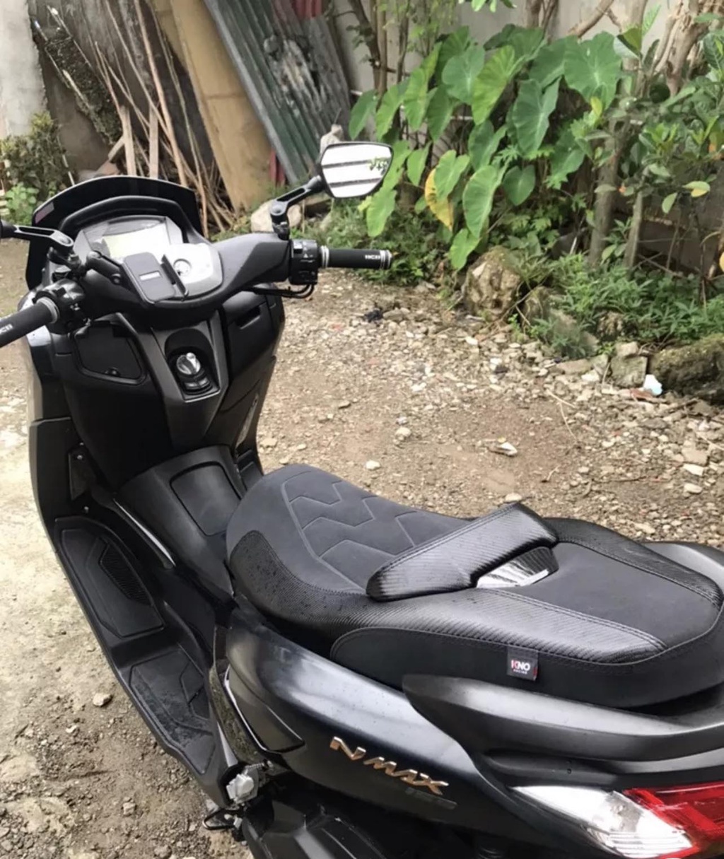 Motorcycle Nmax V1 V2 / Aerox V1 V2 / Honda Click Camel Back Seat Suede and Leather BLACK CARBON ...