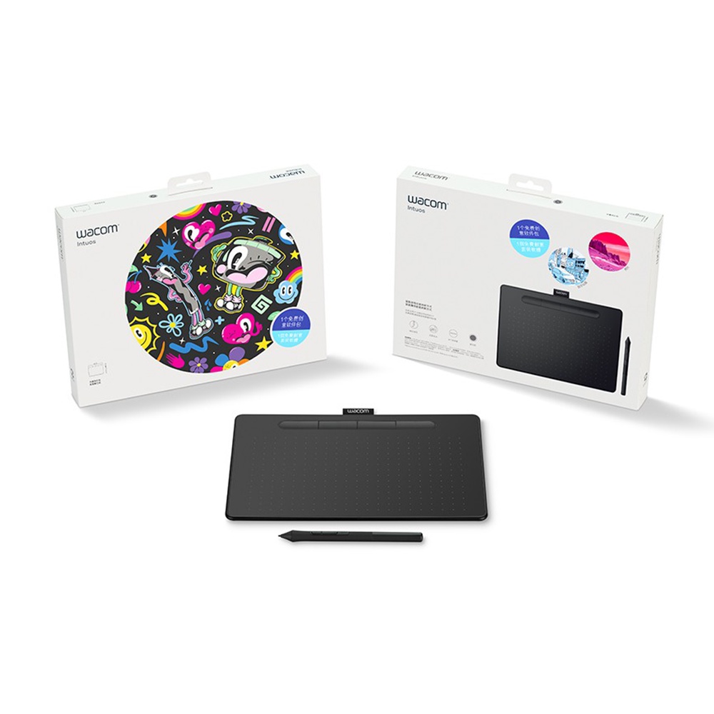 Wacom Intuos S Creative Drawing Tablet 8" Drawing Area, Wacom Pen 4K ...