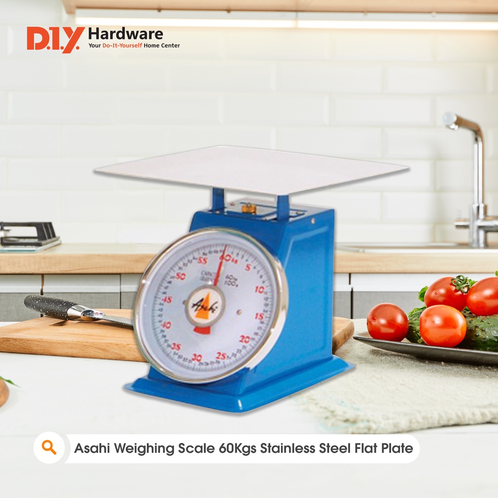 Asahi Weighing Scale 60Kgs Stainless Steel Flat Plate | Shopee Philippines
