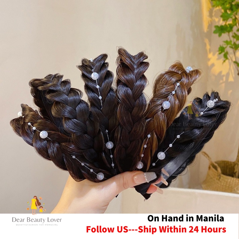 Fashion Braid Wig Headband Female One-Piece Twist Hairpin Hair Bundle ...