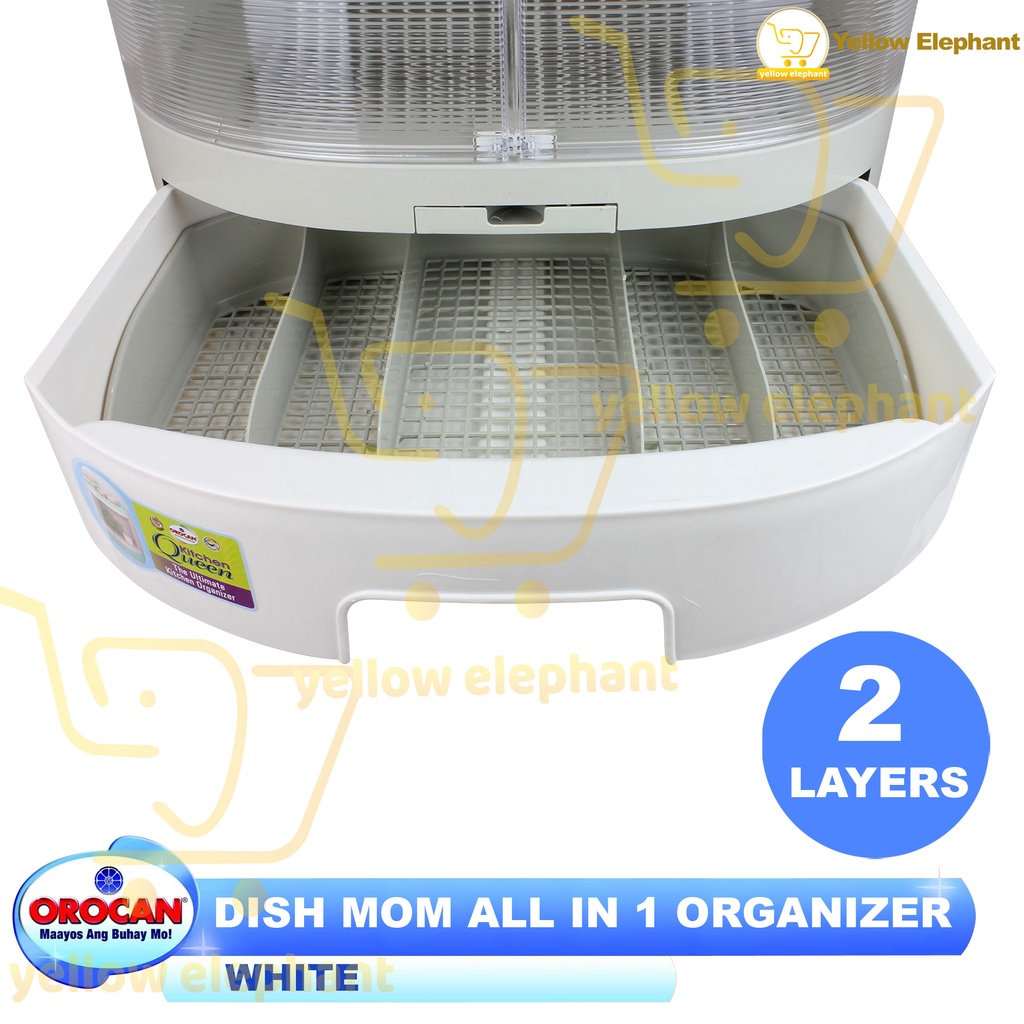 Orocan Dish Rack Cabinet, Dish Drainer, Dish Organizer 2 Layers Lagayan ...