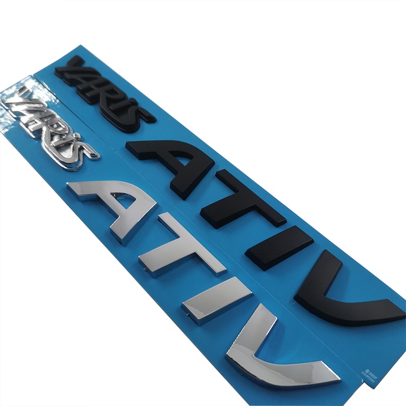1 X ABS Black Chrome YARIS ATIV Logo Auto Trunk Lid Emblem Badge ...