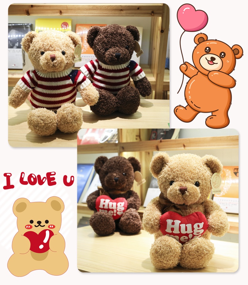 Hug Me Teddy Bear Big Size Stuffed Toy Washable Valentine's Day Present ...