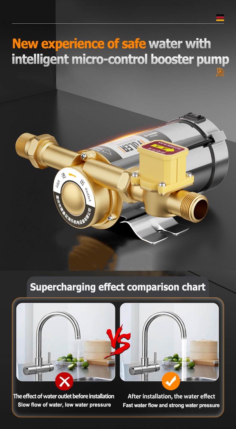 Water Booster Pump 220V/60Hz Home Automatic Booster Pump 100W/150W/260W ...