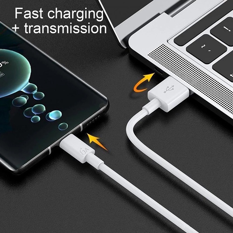 66W fully compatible fast charge 6A to C type Android USB data cable ...