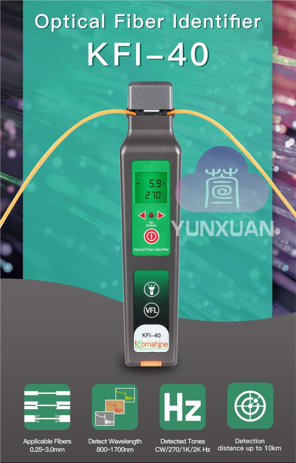KPN-35 PON Power Meter and 10mw VFL Built in KFI-40V Fiber Identifier ...