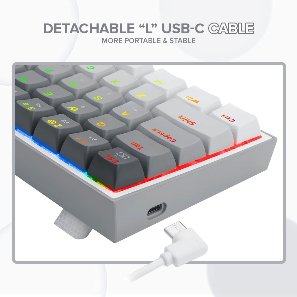 EasyPC | Redragon K617 FIZZ 60% Wired RGB Gaming Keyboard Red or Blue Switch | Shopee Philippines