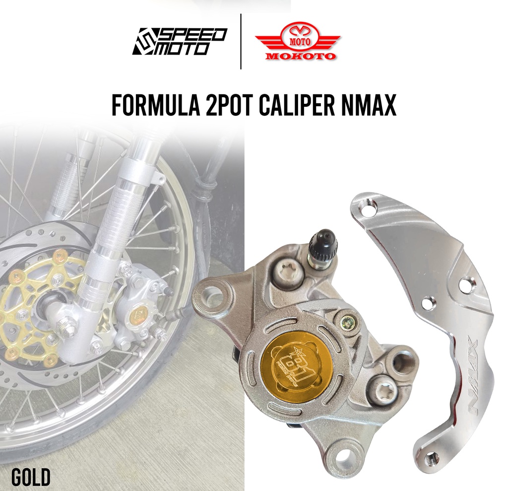 MOKOTO YAMAHA NMAX V1 / V2 FRONT BRAKE CALIPER WITH BRACKET AND FREE ...