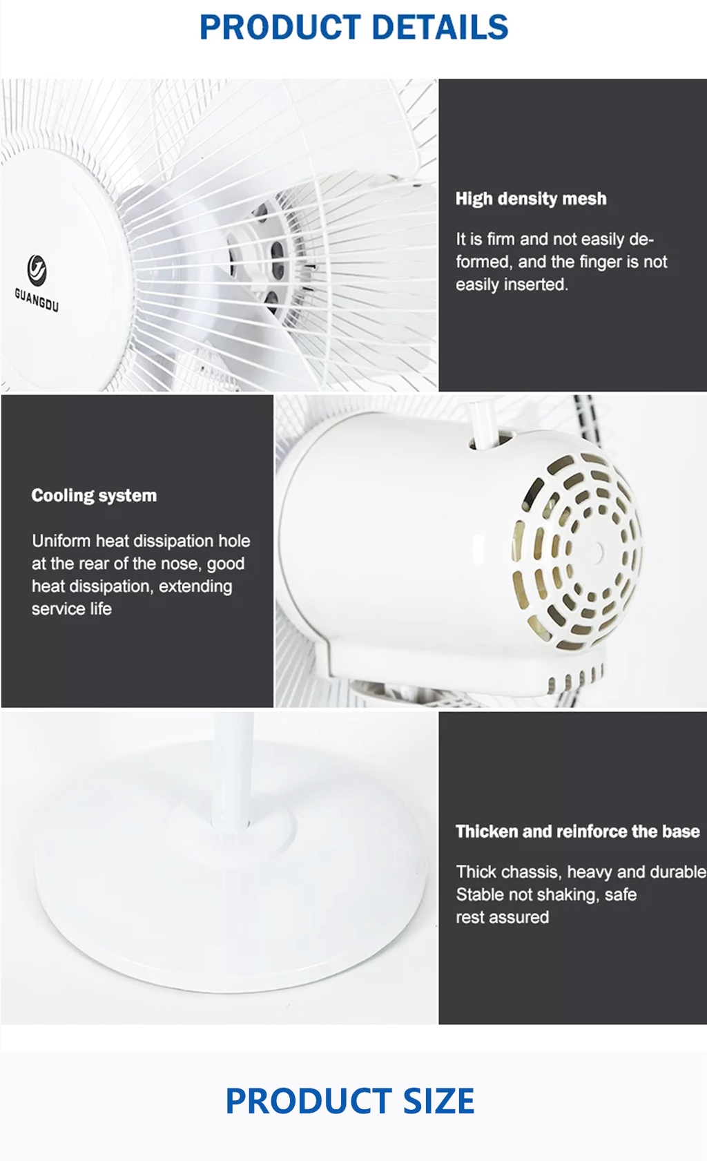 NSS solar electric fan with panel 9000mah solar fan 16 inch stand fan ...