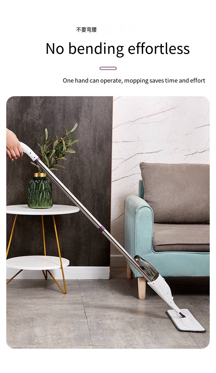 Spray Mop 360 Degrees With Spinner Head Flat Floor Cleaner Microfiber ...