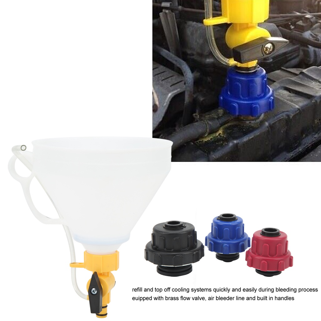 [Ready Stock] Radiator Coolant Refill Funnel Spill Proof Engine Cooling ...