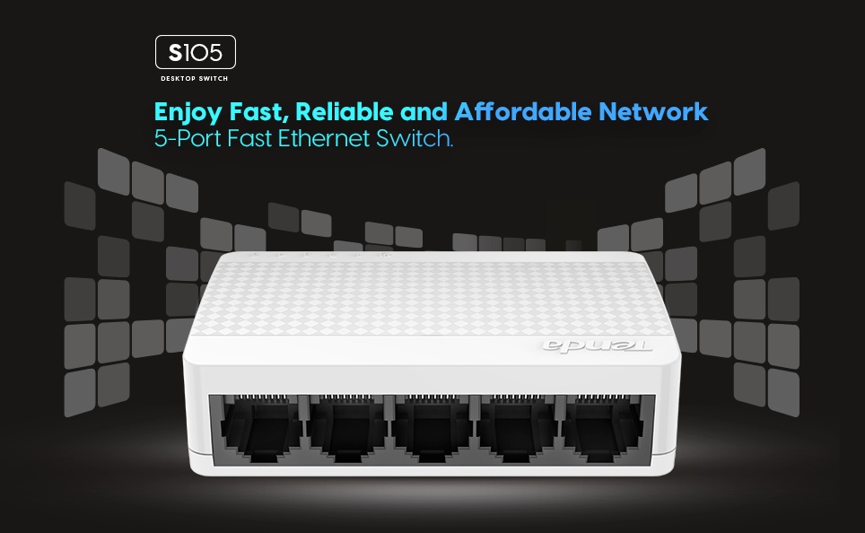 Tenda S105 | S108 Fast Ethernet Desktop Ethernet Hub | 10/100M | Plug ...