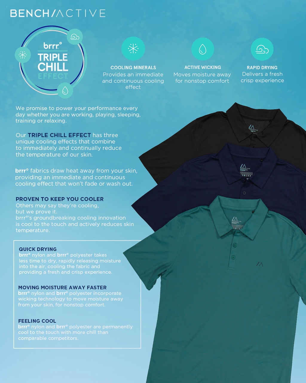 BOA2007 - BENCH/ Active BRRR Men's Polo Shirt | Shopee Philippines