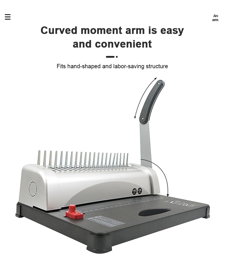 Ring / Comb Binding Machine A4/A3 Size Binding Machine Office 21 Hole Comb Binding Machine ...