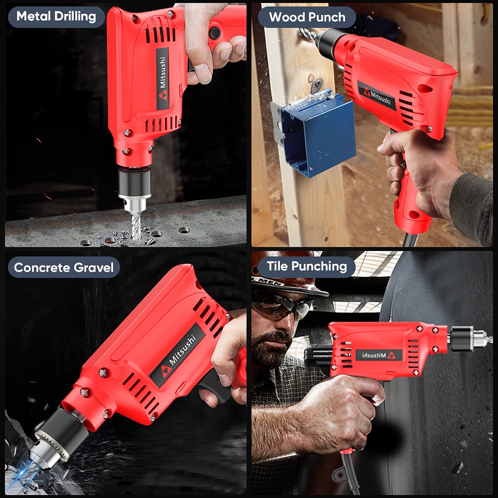 Mitsushi MIT30 600W 6.5mm Electric Drill 220-240V 60HZ Corded Drill ...