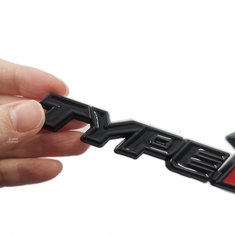 1 X Metal Black TYPE R TYPER Logo 3D Car Auto Side Fender Rear Trunk ...