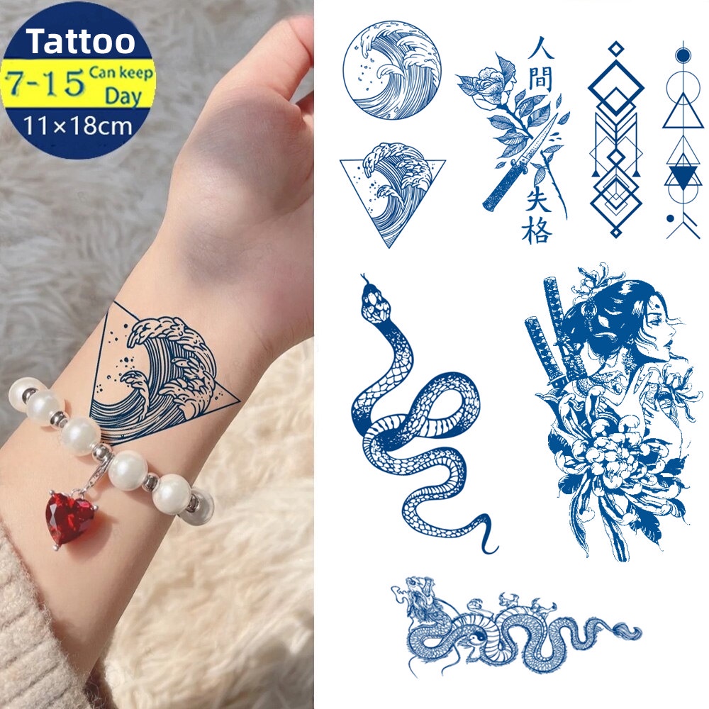 NEW tatoo sticker water proof women permanent 1 month for men fake ...